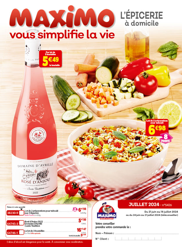 MAXIMO | Livraison de Surgelés, Epicerie et Cave à domicile