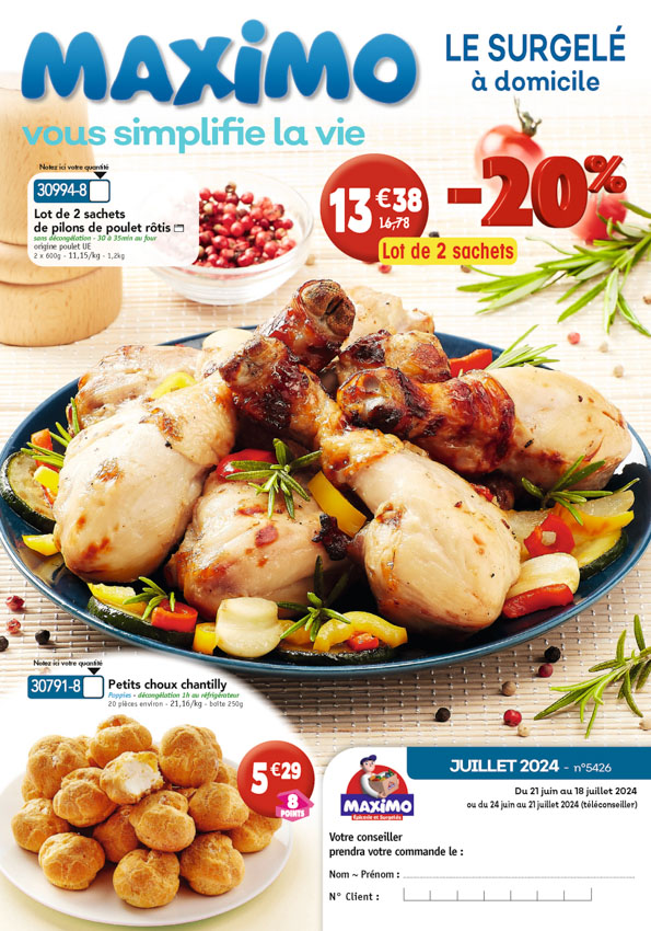 MAXIMO | Livraison de Surgelés, Epicerie et Cave à domicile